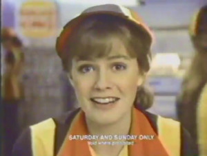 1982 Burger King Christmas Commercial with Lea Thompson, Elisabeth Shue ...
